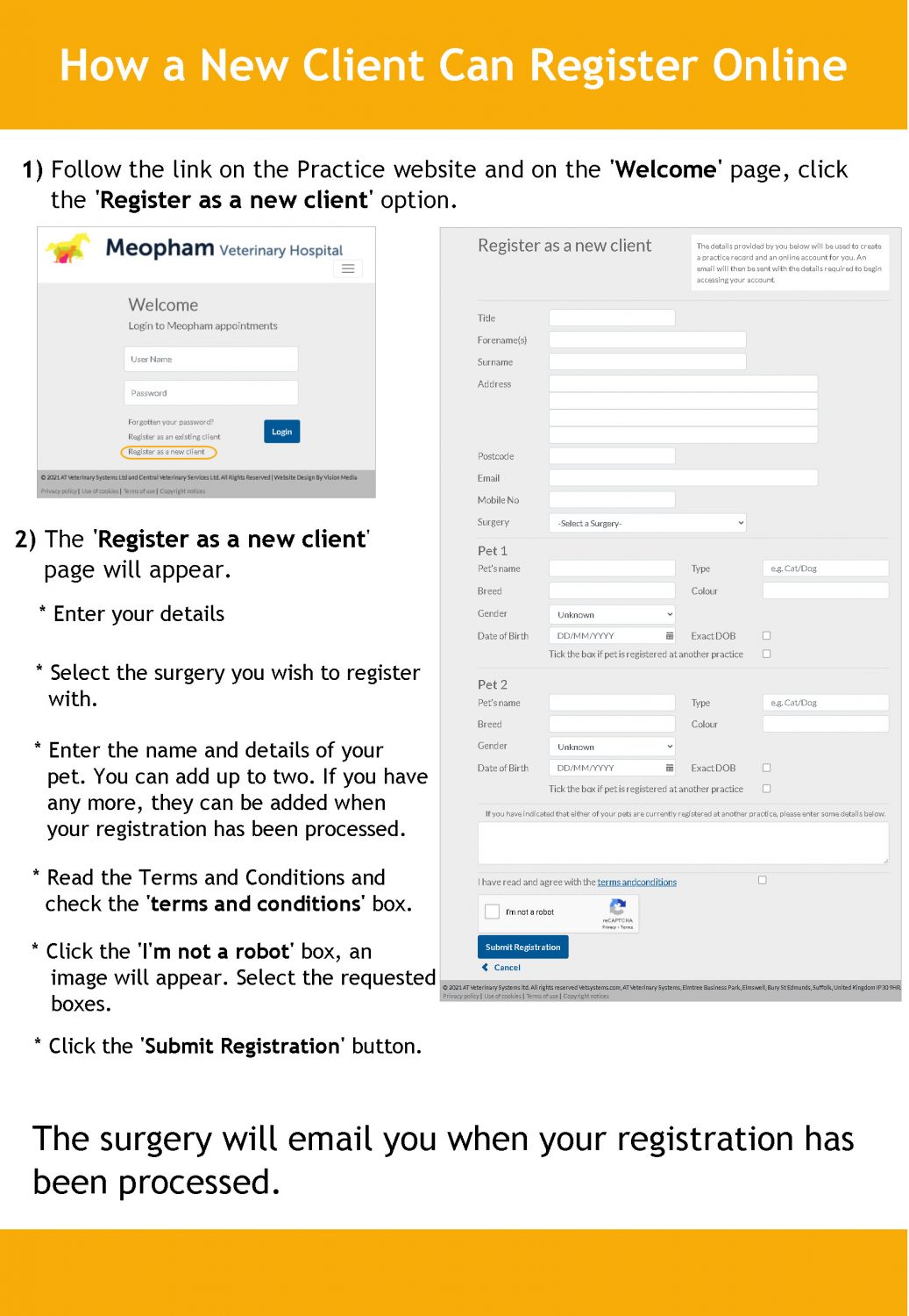 Online bookings - Meopham